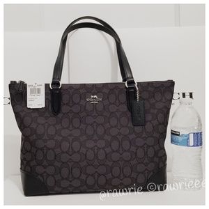 Coach | Bags | Sale New Coach Signature Jacquard Fabric Zip Tote | Poshmark